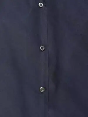 Fendi Cotton Shirt With Embroidered Collar And Ruched Sleeves