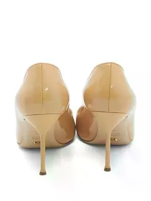 SERGIO ROSSI Patent Leather Pointed-toe Stiletto Heel Pumps