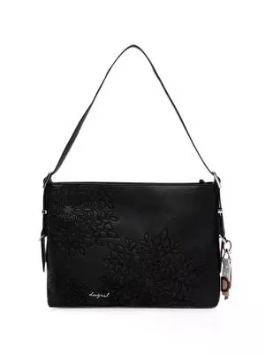 Desigual Floral Embroidered Crossbody Bag - Black