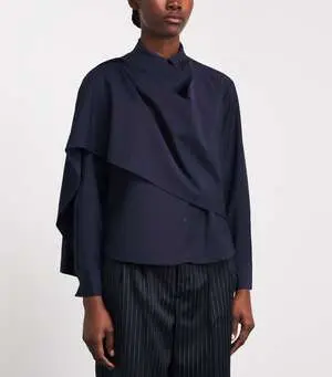 Claudie Pierlot Wool-blend Shawl Shirt