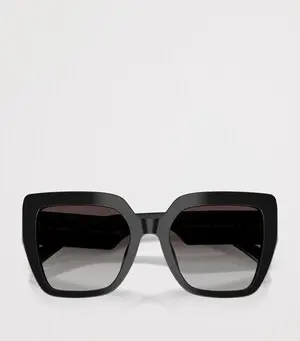 Dolce & Gabbana Square Cat-eye Sunglasses With Golden Heart Embellishment