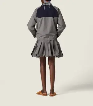 Miu Miu Cotton Gingham Check Jacket With Punto Stoffa Yoke