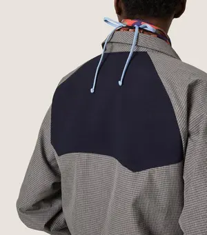 Miu Miu Cotton Gingham Check Jacket With Punto Stoffa Yoke