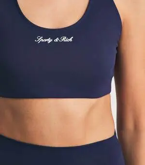 Sporty & Rich Signature Sports Bra - Navy