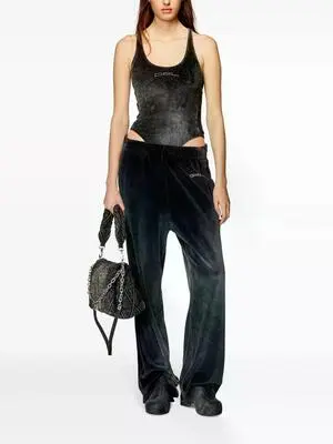 DIESEL® Racer-back Bodysuit In Crushed Velvet