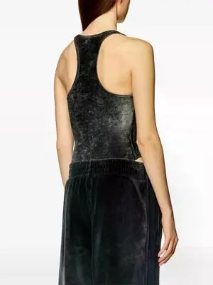 DIESEL® Racer-back Bodysuit In Crushed Velvet
