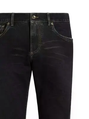 Dolce & Gabbana Slim Fit Denim Trousers - Black