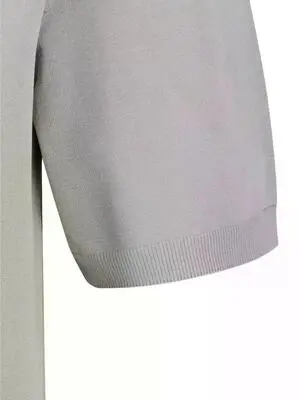 AMOMENTO Zip-up Knit With Ribbed Cuffs