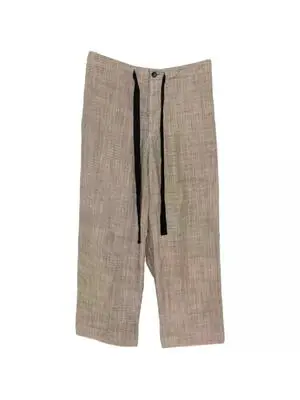 BIEK VERSTAPPEN Plaid Trousers - Neutrals