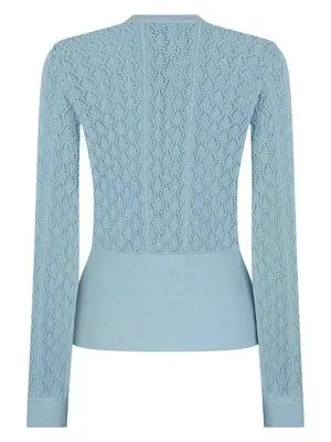 Dsquared2 Pointelle Knit Cotton Cardigan