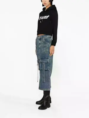 Dsquared2 Cropped Logo Hoodie