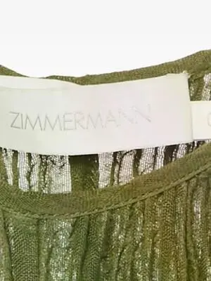 Zimmermann Crinkled Jumpsuit With Tie-fastening Shoulder Straps And Belted Waist
