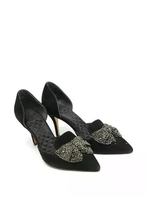 Tory Burch Clara Crystal-embellished Suede Pumps
