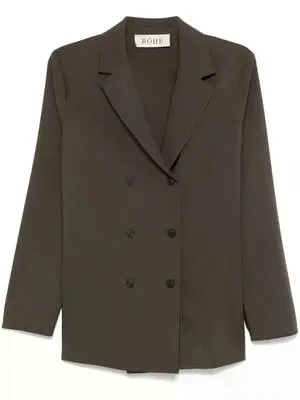 RÓHE Earth Virgin Wool Double-breasted Tailored Blazer