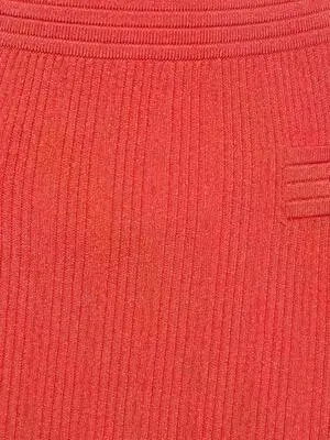 Balmain Ribbed Pencil Skirt With Embossed Buttons