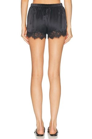 RE/DONE Jennie Silk Blend Lace Trim Shorts