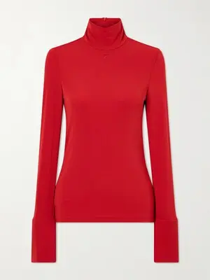 COURREGES Jersey Rollneck Top