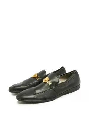 Versace Gold Tone Loafers For Men