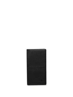 LOUIS VUITTON 2002 Taiga Brazza Wallet Long Wallets - Black