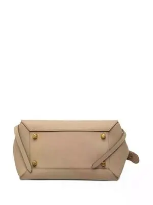 Celine 2015 Mini Belt Bag Satchel In Grained Calfskin - Neutrals