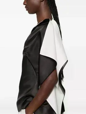 RÓHE Sculptural Two-tone One-shoulder Top