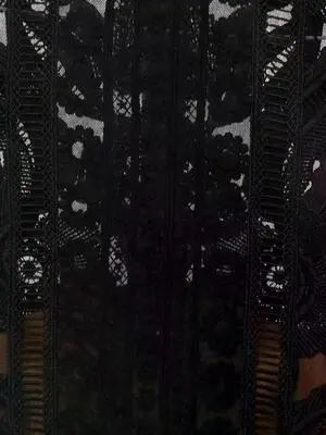SELF-PORTRAIT Lace-detail Crepe Midi Dress