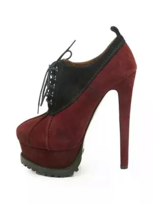 Alaïa Lace-up Suede Heeled Booties