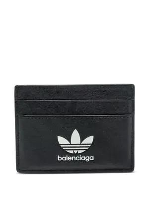 Balenciaga Xadidas Logo-print Card Holder - Black
