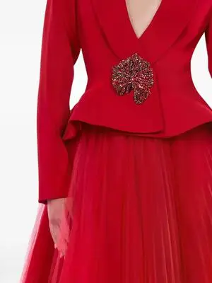 ARAFTU Embellished Peplum Blazer