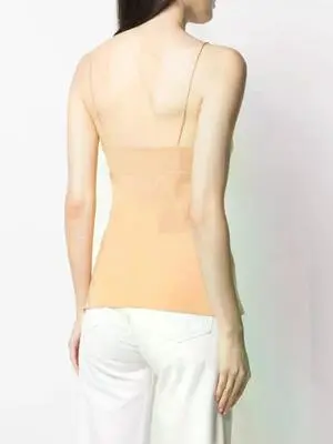 Alberta Ferretti Floral-embroidered Silk Cami - Neutrals
