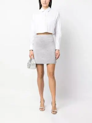 Alberta Ferretti Metallic-effect Mini Skirt