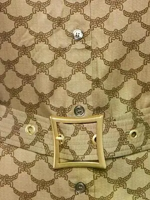 Mcm Monogram Belted Mini Dress