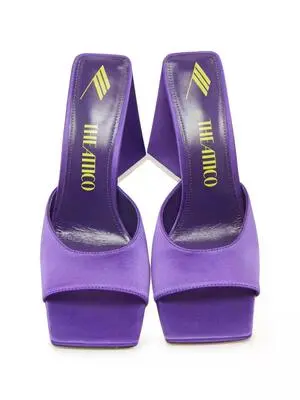 Attico Devon Satin Heeled Sandals - Purple