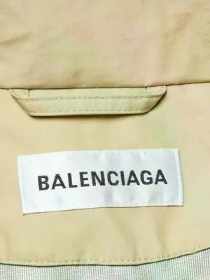 Balenciaga Logo Print Oversized Hooded Windbreaker Jacket