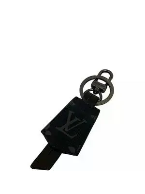 LOUIS VUITTON Monogram Eclipse Clochette Bag Charm And Key Holder - Black