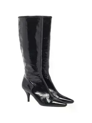 Prada Patent Leather Knee-length Stiletto Boots