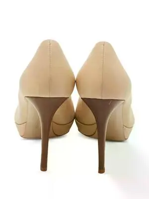 FERRAGAMO Vara Bow Peep-toe Pumps - Neutrals