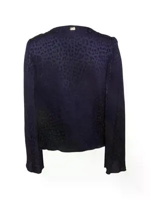 Roberto Cavalli Animal-pattern Crepe Top