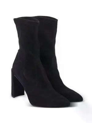 STUART WEITZMAN Suede Ankle Boots - Black