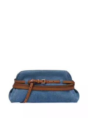 Moschino Belted Denim Clutch Bag