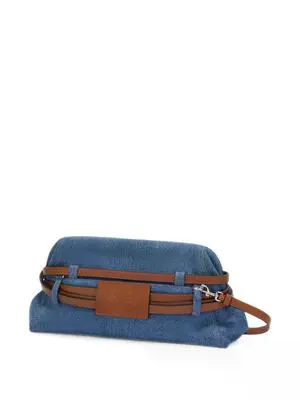 Moschino Belted Denim Clutch Bag