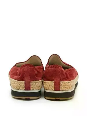 Prada Pradalinea Rossa Suede Espadrilles - Red