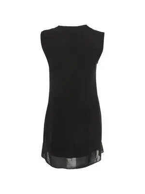 Sandro Sleeveless Crossover Plunge Mini Dress - Black