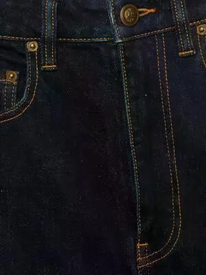 424 Rebecca Vallance Naomie Straight-leg Jeans With Contrast Stitching - Blue