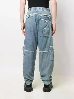 DIESEL® Wide Leg Cargo Distressed Jeans