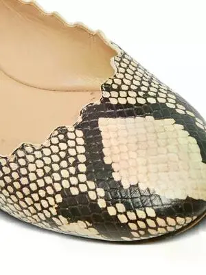 Chloé Lauren Scalloped Ballet Flats - Neutrals