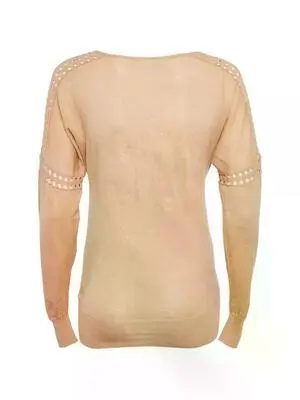 Chloé Wool Eyelet V-neck Sweater