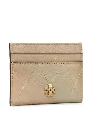 Tory Burch Charlie Quilted Card Holder - Neutrals