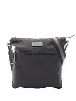 Gucci Gg Nylon Web Crossbody Bag - Black