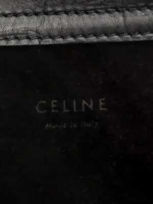Celine Crocodile-embossed Leather Phantom Luggage Tote Bag - Black
